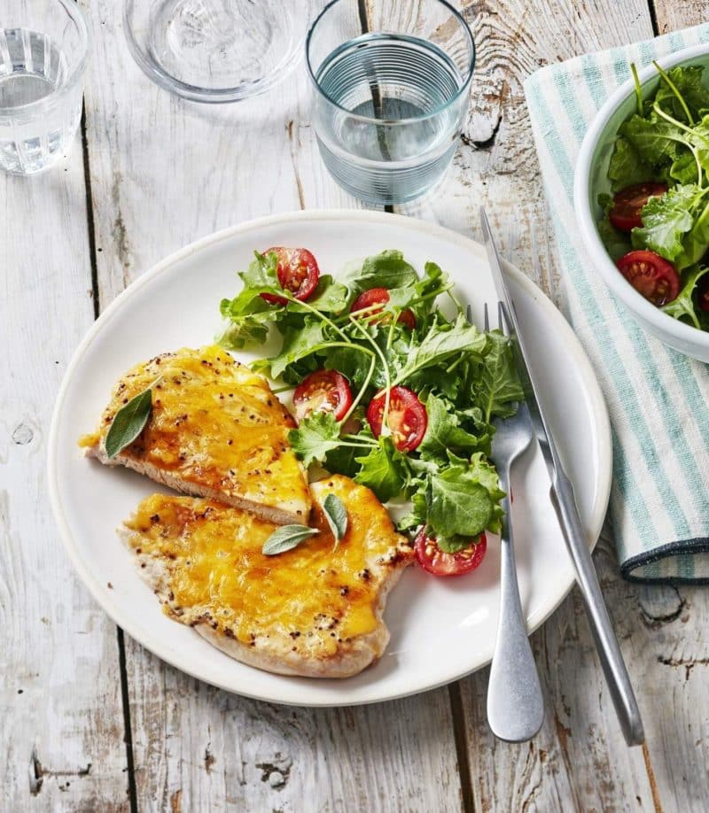 Escalope gourmande de dinde à la moutarde de Dijon, gratinée au cheddar ...